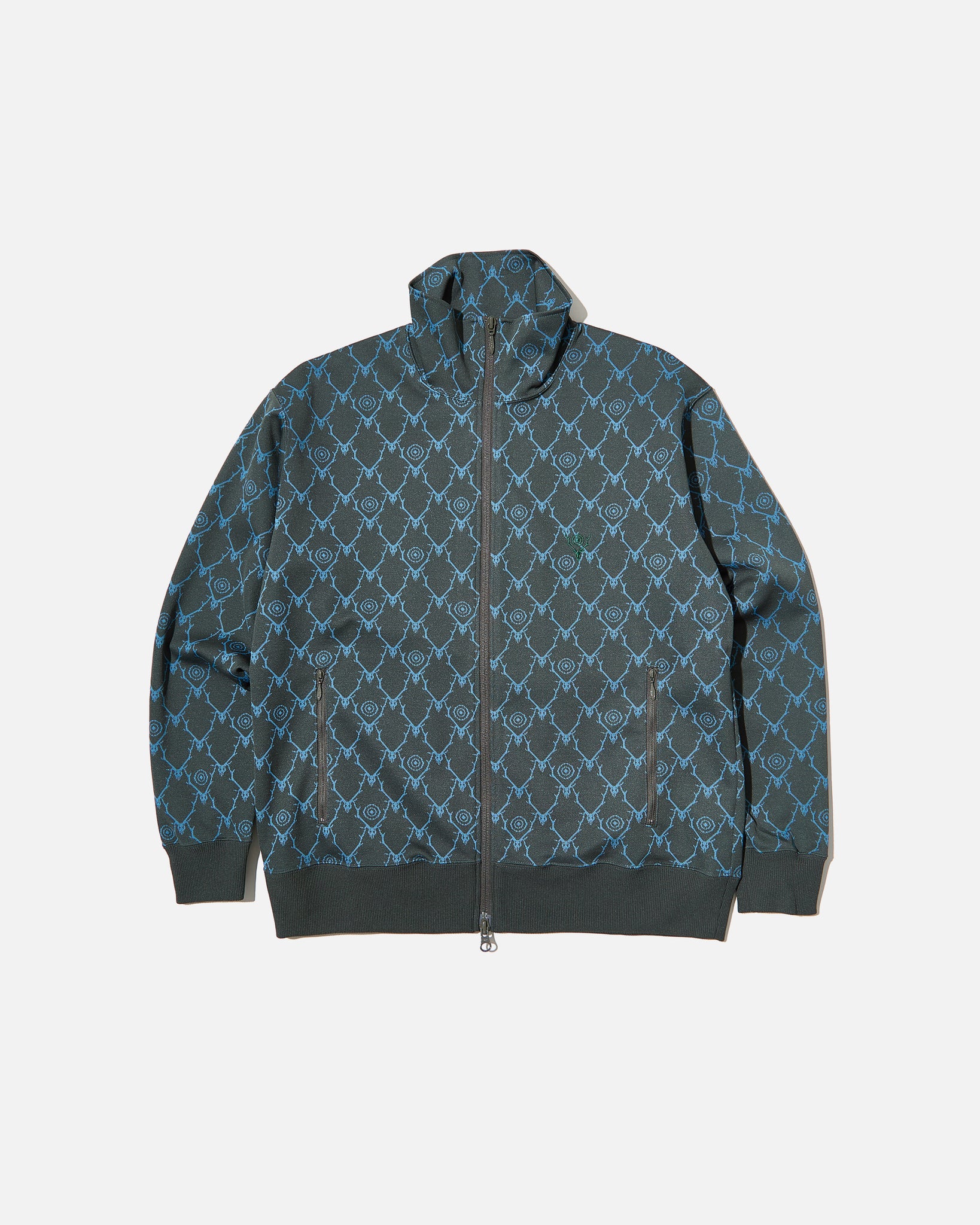 South2 West8 Trainer Jacket Poly Jq. / Skull & Target in Green | Blues Store